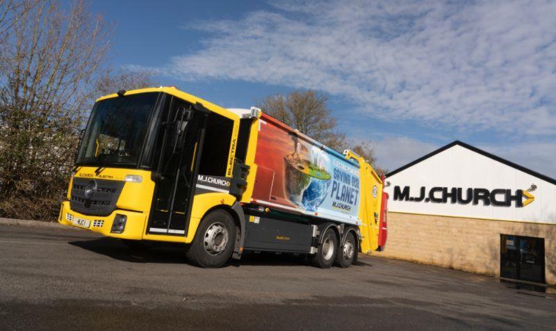 MJ Church launches bespoke £500,000 all-electric waste collection truck ...