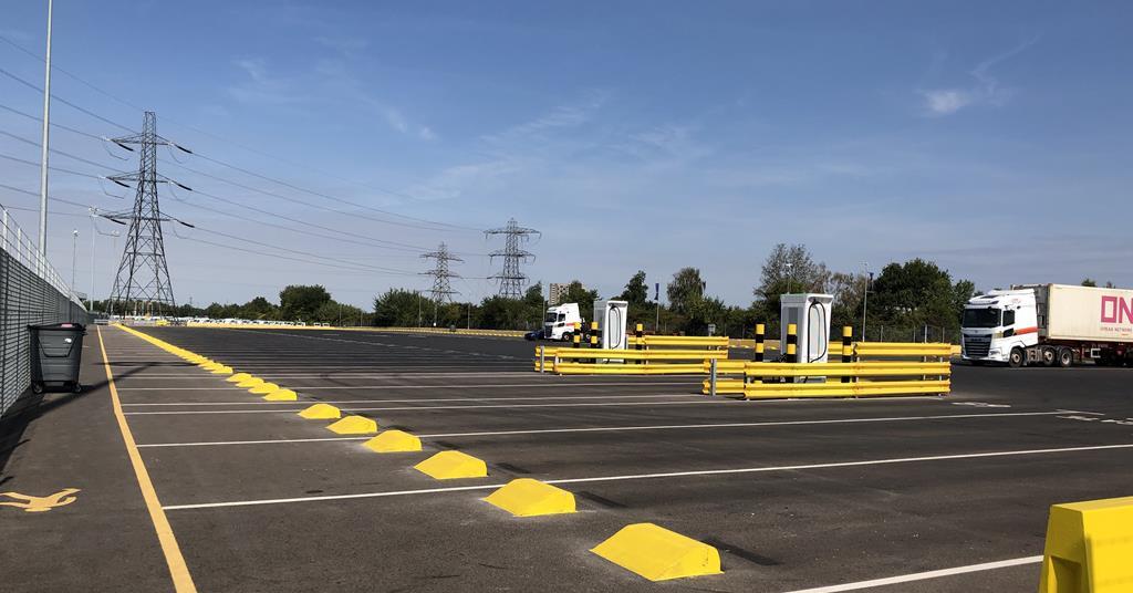 A driver welfare facility, including 130 HGV parking spaces, restaurant ...
