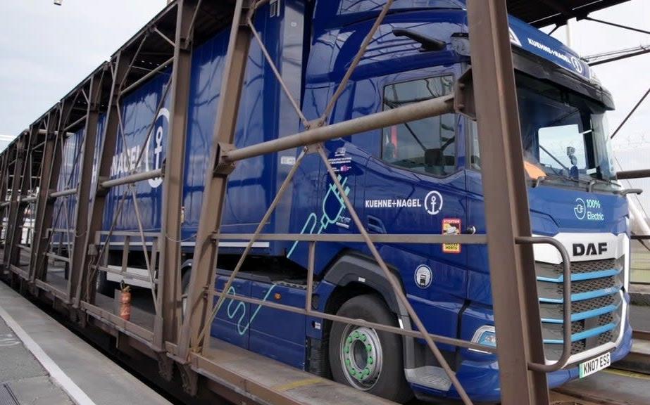 First electric HGV travels through the Channel Tunnel with LeShuttle ...