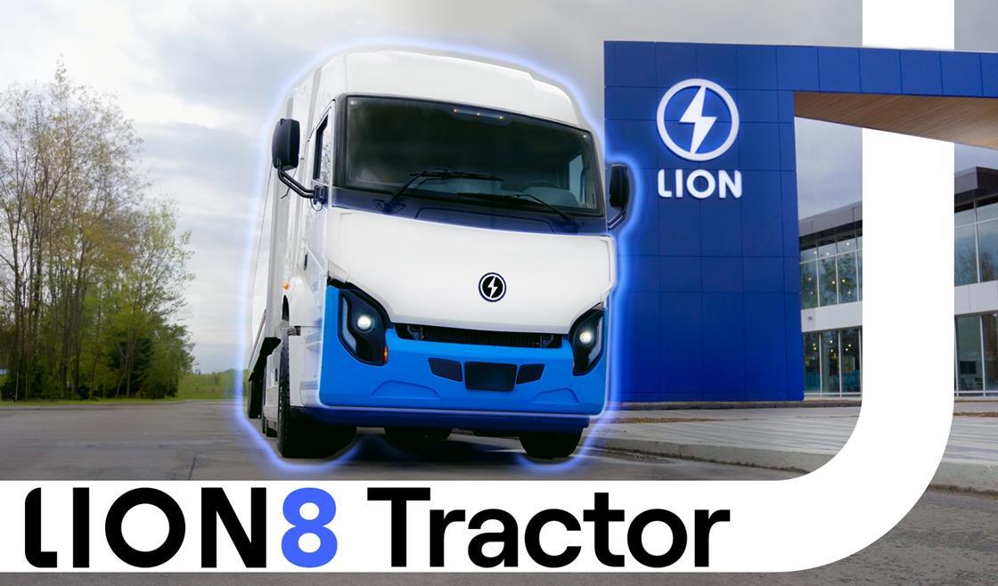Lion Electric unveils the new Lion8 Tractor, an all-electric Class 8 ...