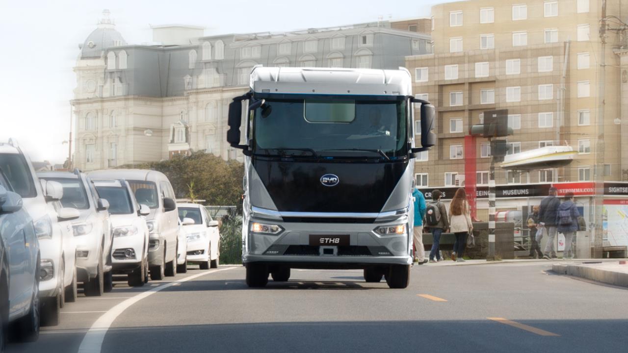 Chinese electric vehicle manufacturer BYD debuts the ETH8 electric ...