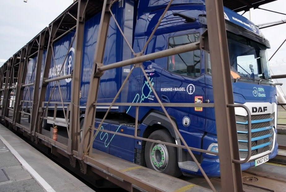 First electric HGV travels through the Channel Tunnel with LeShuttle ...