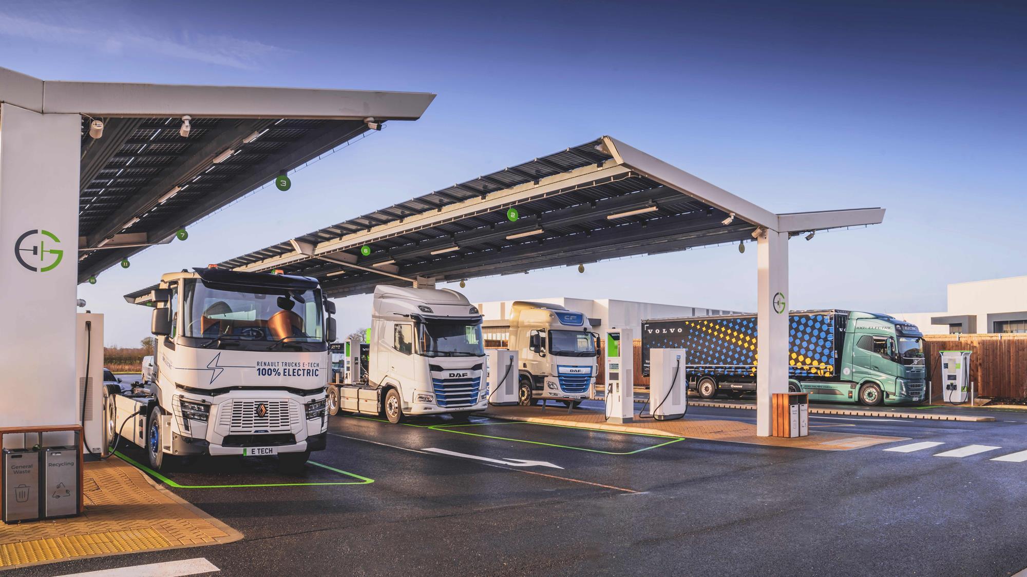 Charging infrastructure for eHGVs at MSAs and truck stops is due to be installed in the coming ...