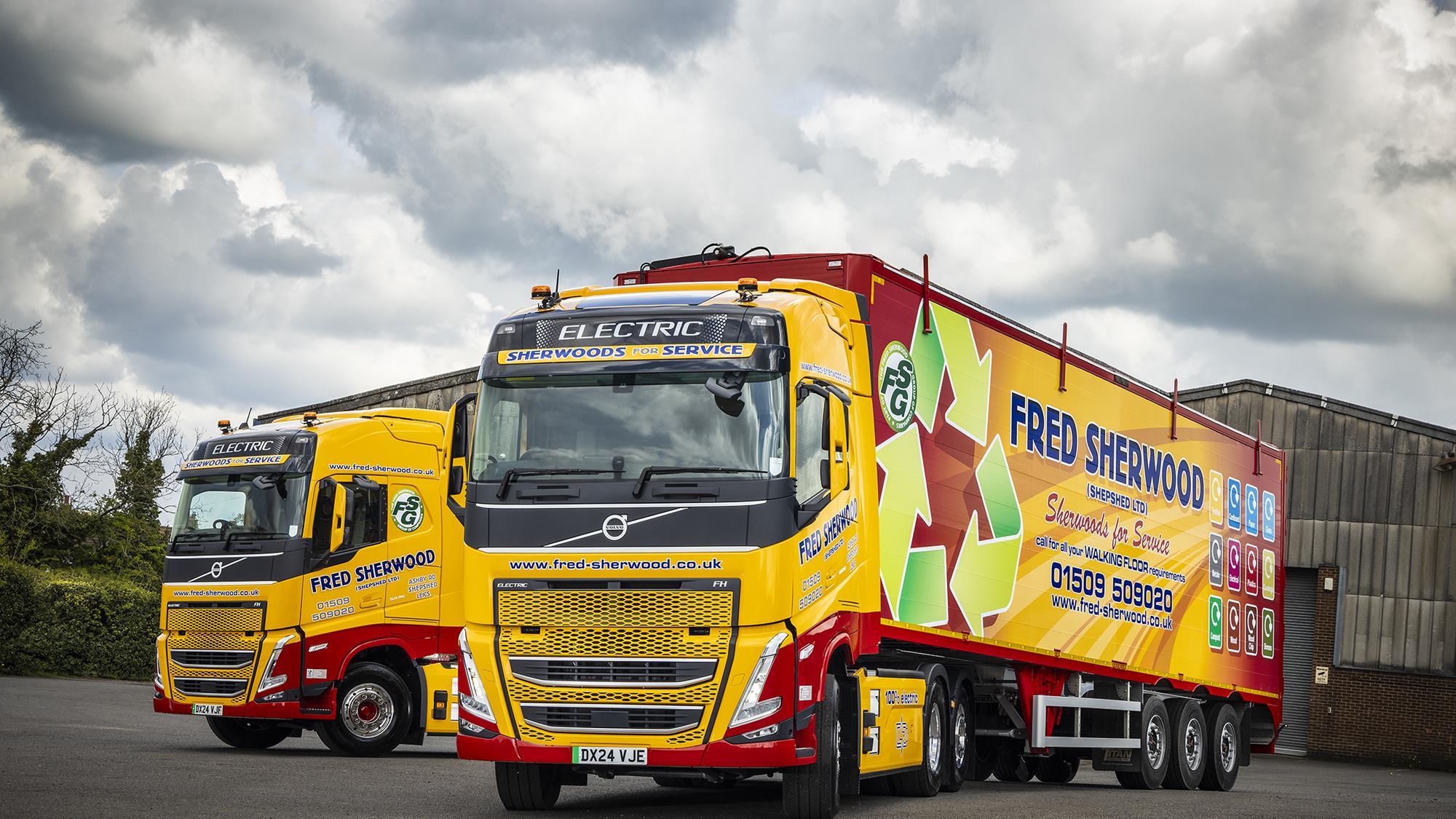 Fred Sherwood Transport has taken on two 44-tonne Volvo FH Electric 6x2 tractor units as part of ...