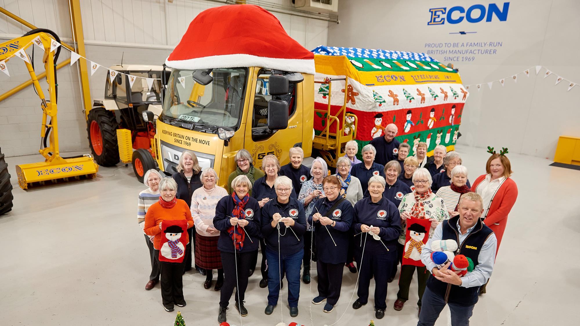 Econ Engineering spreads festive joy with giant gritter jumper | Motor ...