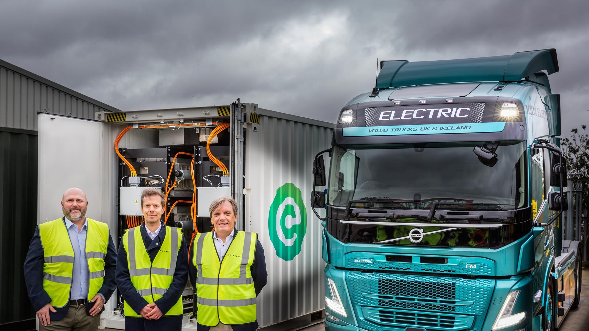 Two Volvo truck dealerships are using an innovative energy storage ...