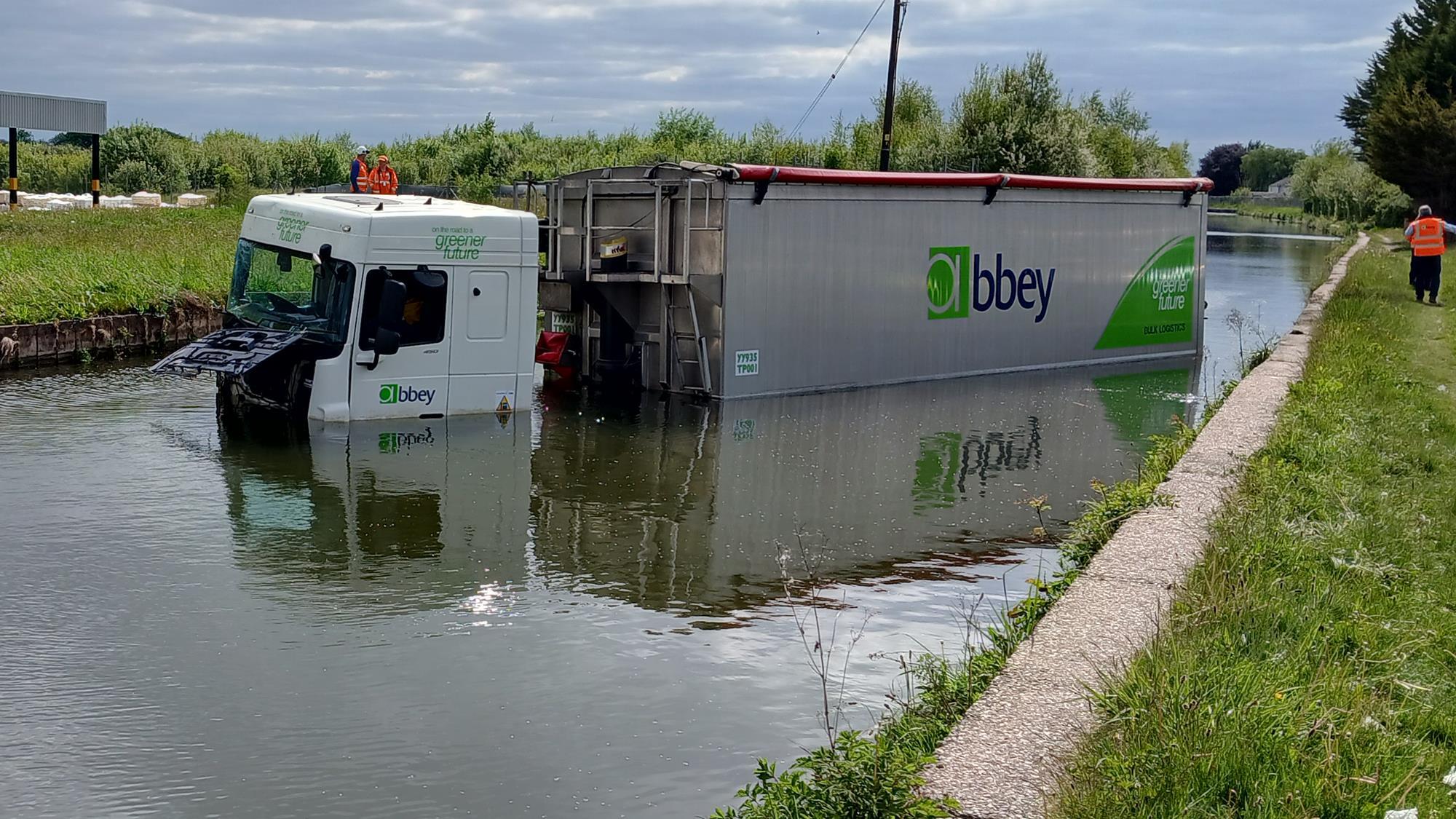 Driver uninjured after Abbey Logistics tanker plunges into Middlewich ...
