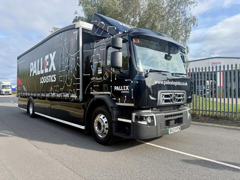 Pall-Ex Logistics has taken on its first electric truck, a 19-tonne Renault E-Tech, for its ...
