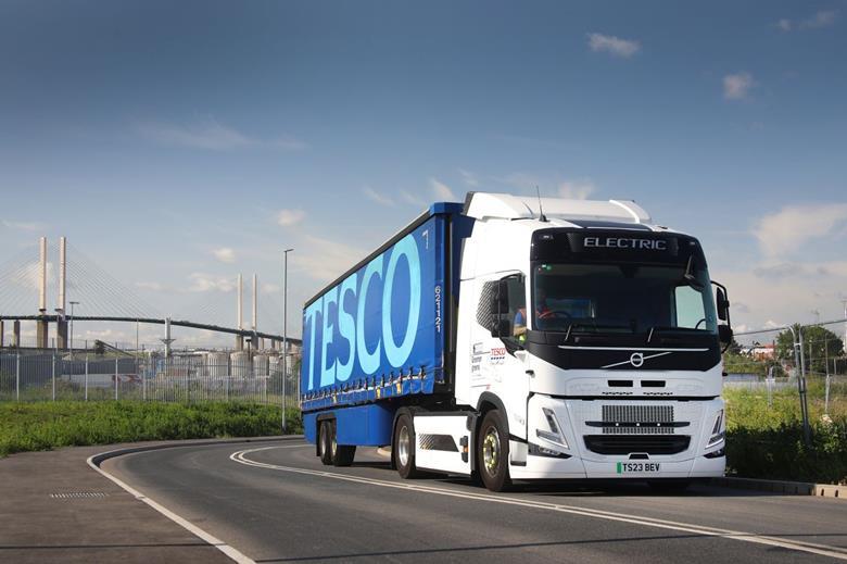 Tesco embraces sustainable delivery with new Volvo FM electric truck ...